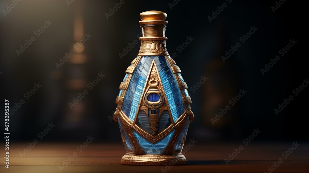 Nuvo Bottle in Egyptian Style: A 3D masterpiece with precise linework ...