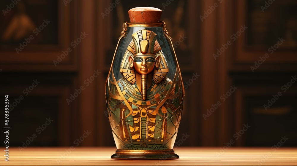 Nuvo Bottle in Egyptian Style: A 3D masterpiece with precise linework ...