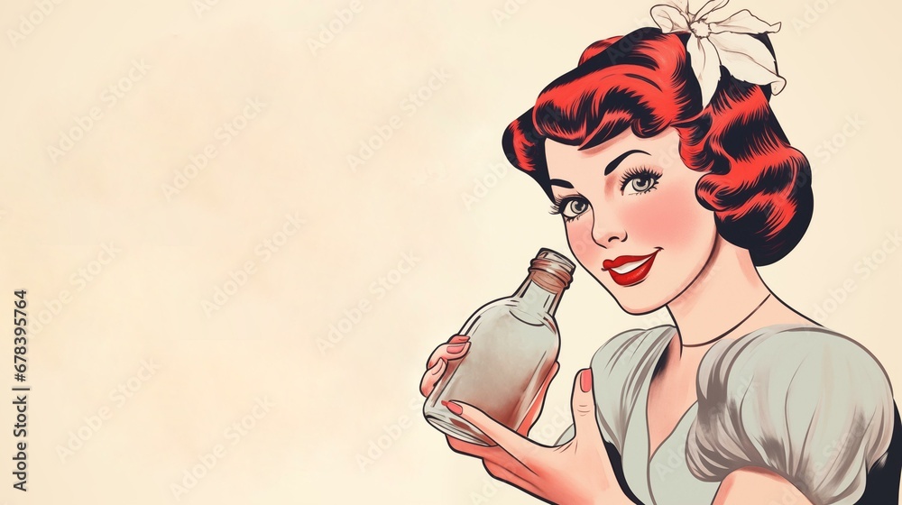 Retro vintage advertisement poster, banner. Advertising in the style of ...