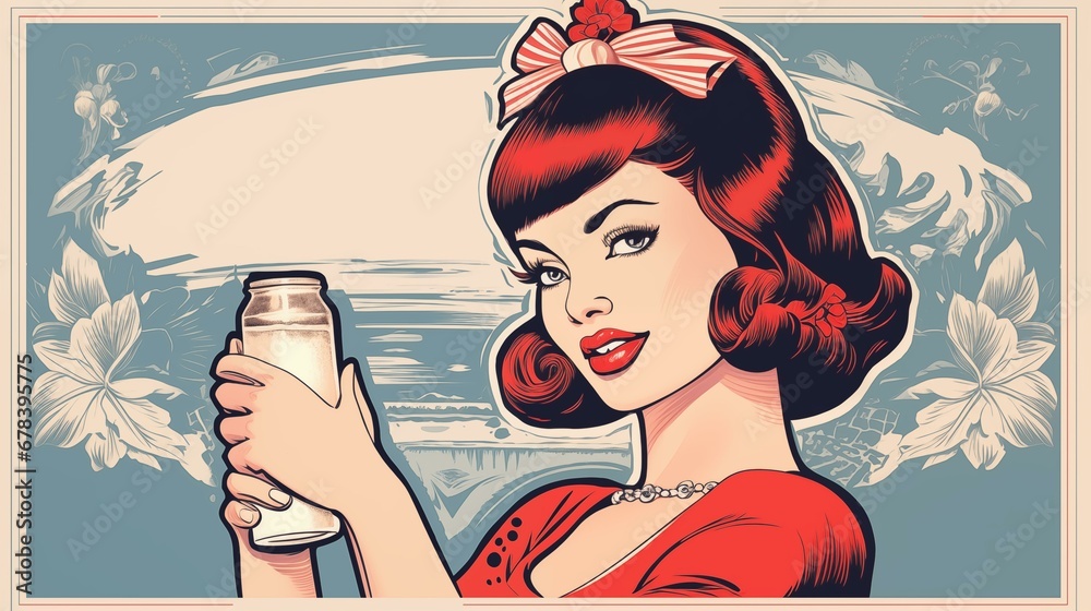 Retro vintage advertisement poster, banner. Advertising in the style of ...