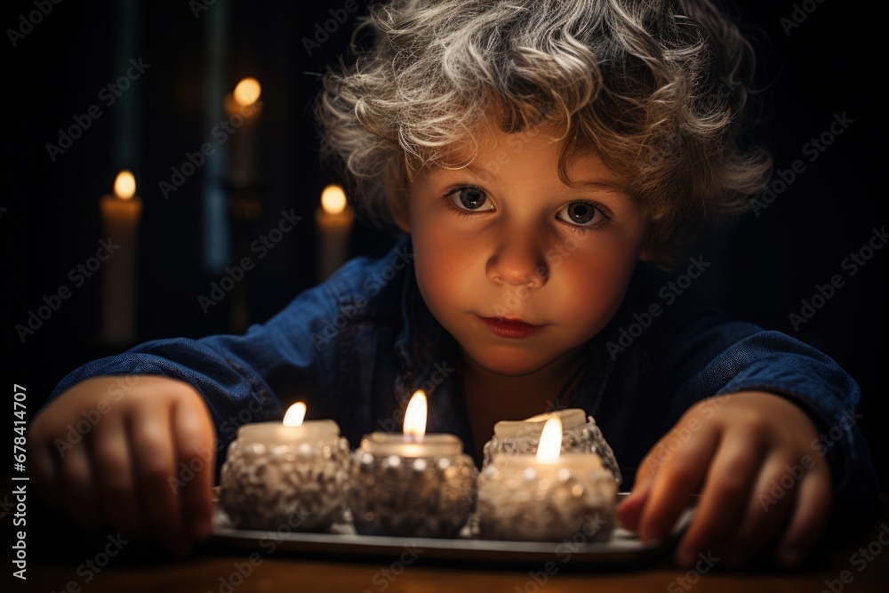 Happy Hanukkah, festival of lights, celebration of national spiritual ...