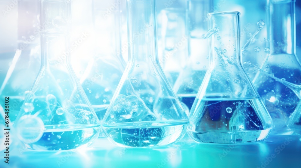 Double exposure photography of close up science and the laboratory ...