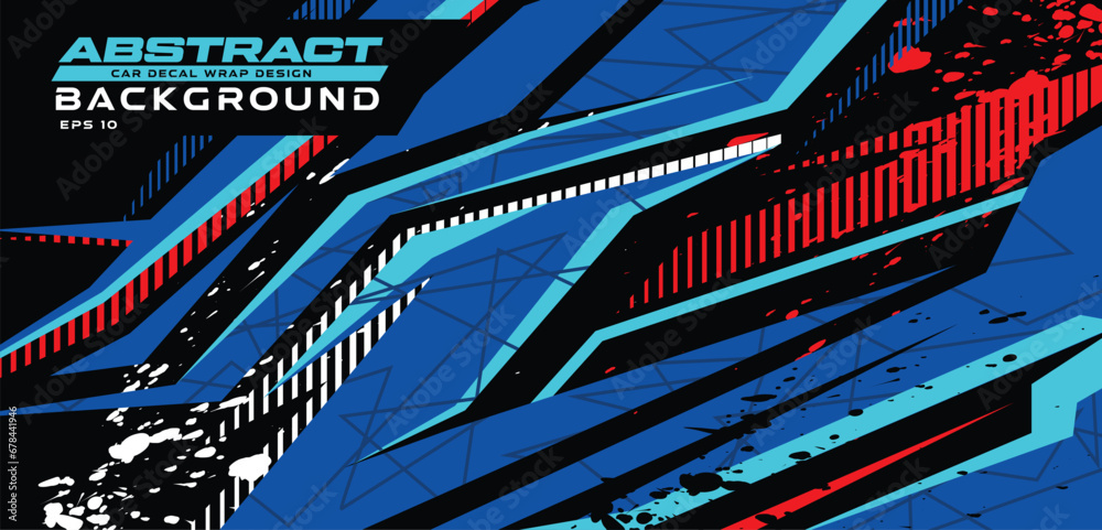 abstract background modern car decal wrap grunge splash geometric ...