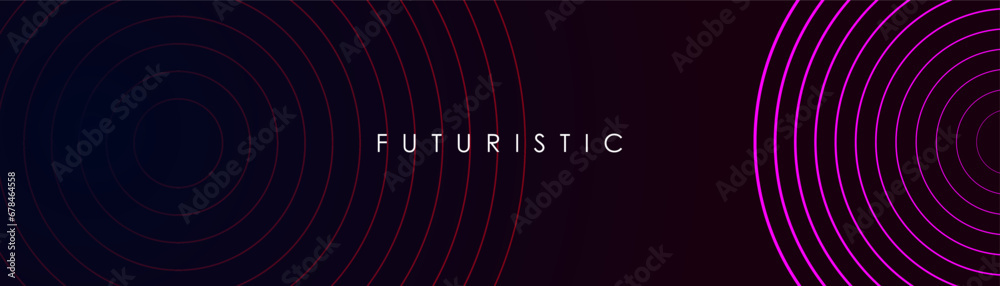 Printable vector Futuristic background design with glowing circular ...