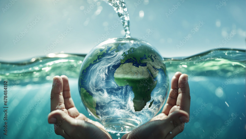 Save water, save earth and go green Stock Illustration | Adobe Stock