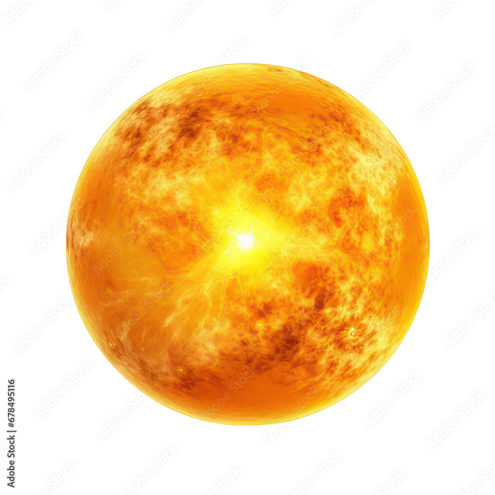 Planet The sun in space in a realistic 8k, form on object isolated png ...