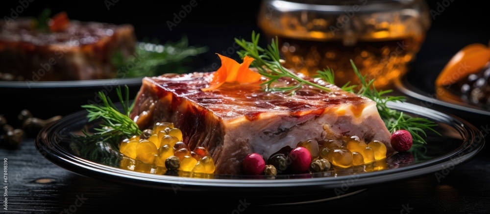 Holodets a traditional Russian and Ukrainian dish consisting of aspic ...