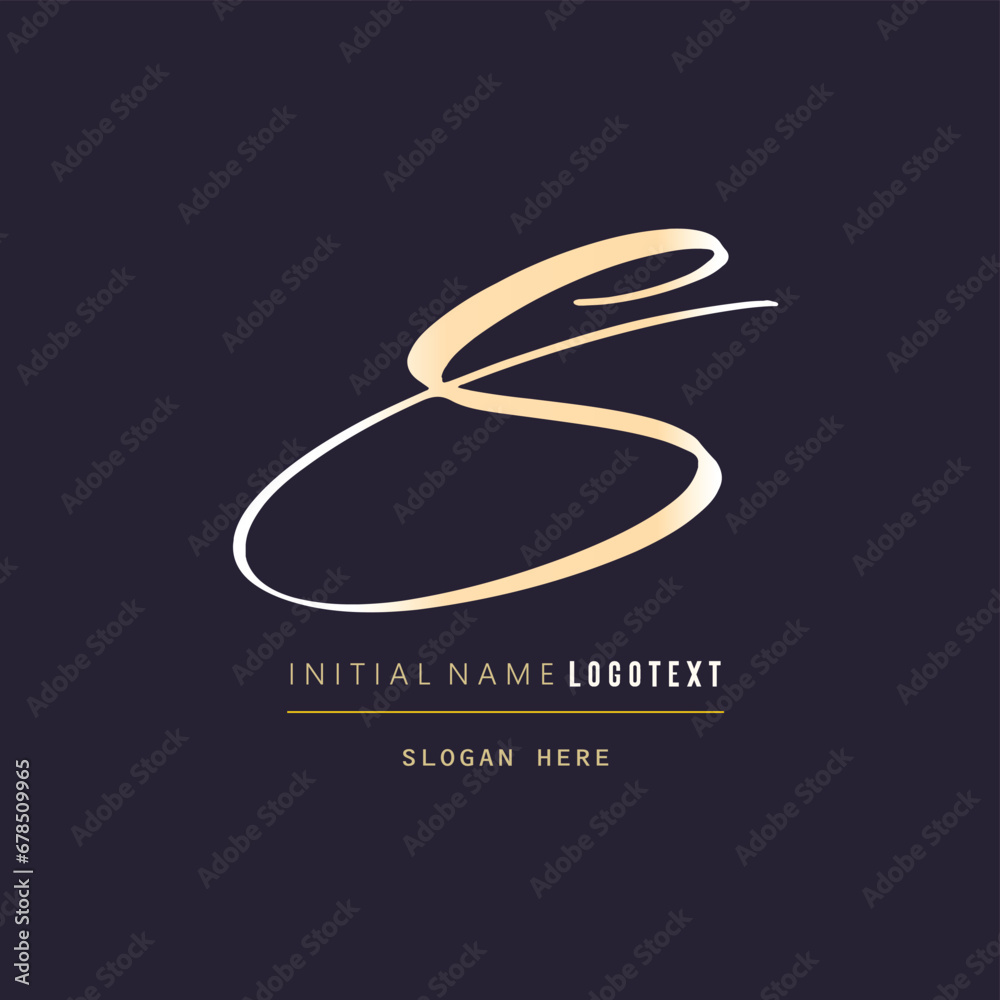 hand drawn S letters Logo design. Brushstroke S Letter Logo Design ...