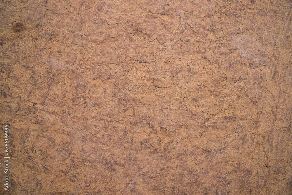 Cow Dung brown plaster of soil abstract Texture Background Countryside ...
