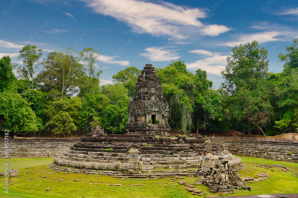 Neak Pean - Temple dedicated to Snake God Vasuki inside the Jayatataka ...