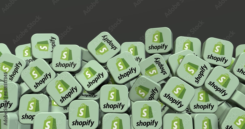 Shopify, Social Media Logos Visual Presentation - Background Design ...