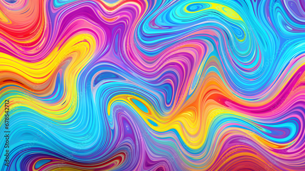 Seamless psychedelic rainbow ridged topological map pattern background ...