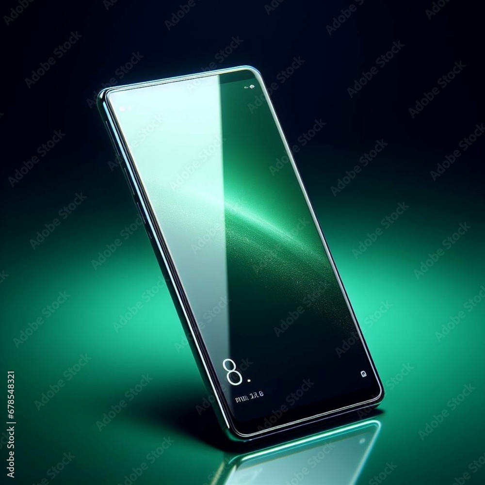 cell phone with green screen can be used as a mock up Stock Photo ...