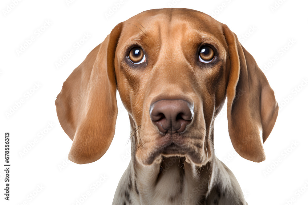 portrait of cute dog isolated on transparent background - design ...