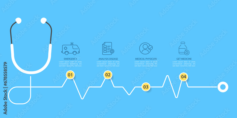 Healthcare infographic, Flat simple infographics design template ...