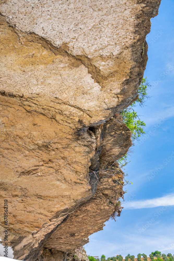Typical Andalucian village with white houses and sreets with dwellings ...