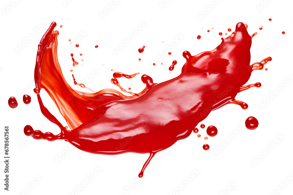 tomato ketchup splash isolated on transparent background - design ...