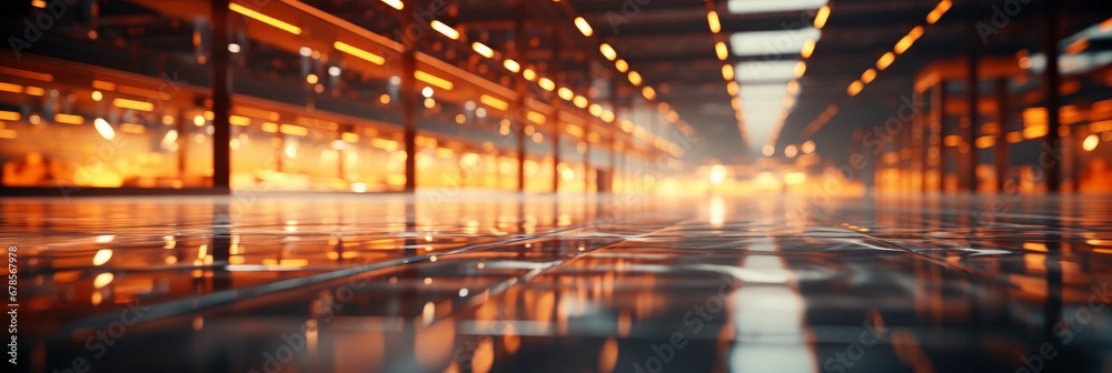 Abstract Blurred Factory Warehouse Room Background , Banner Image For ...