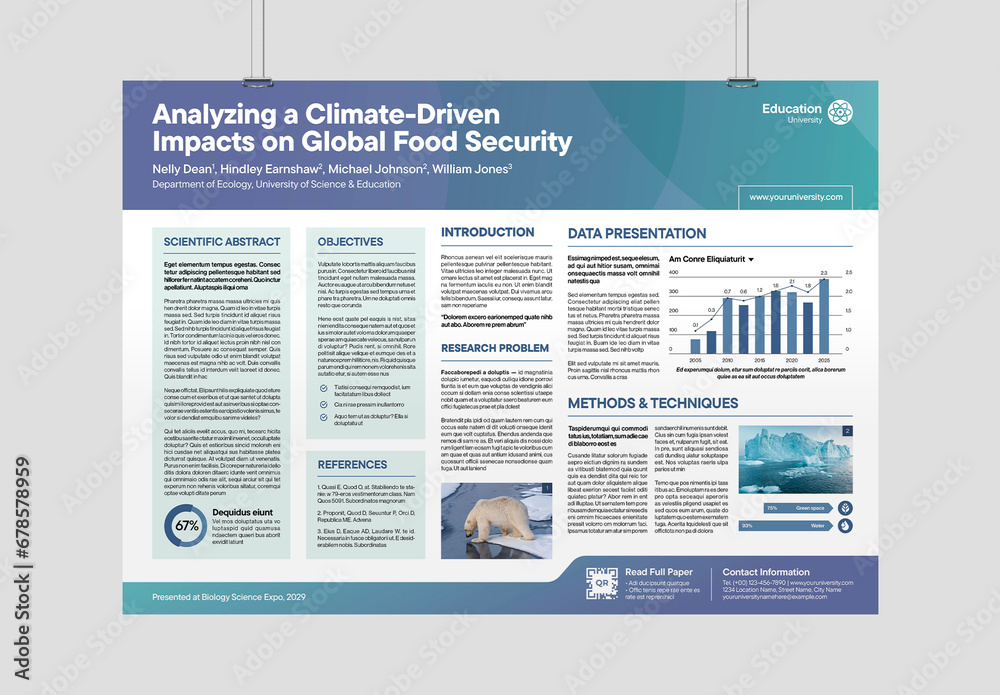 Case Study Research Poster Layout Stock Template | Adobe Stock