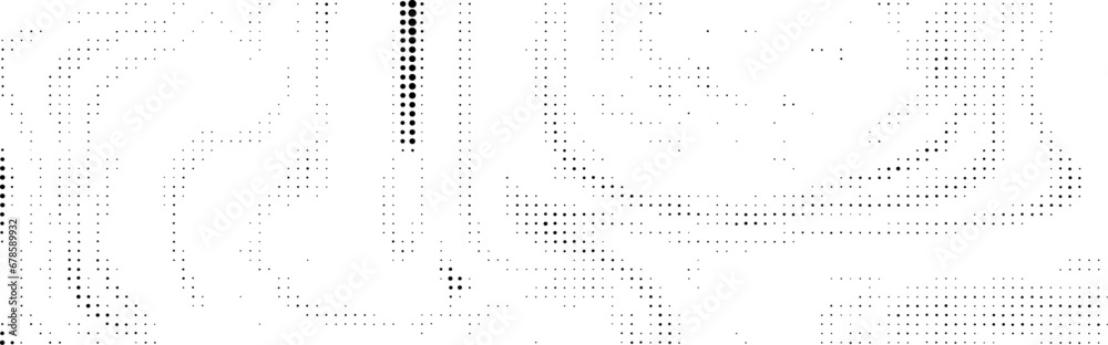 Abstract pop art comic style black halftone isolated on white ...