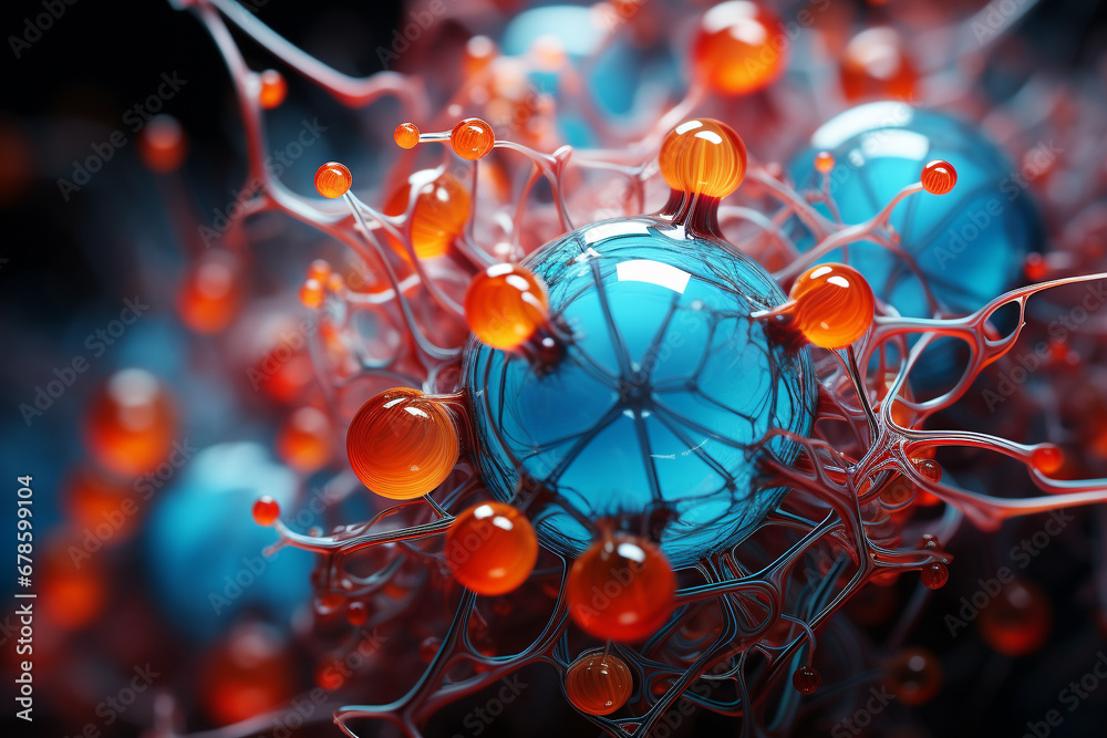 Electron microscopic structure of hydrogen atom Stock Illustration ...