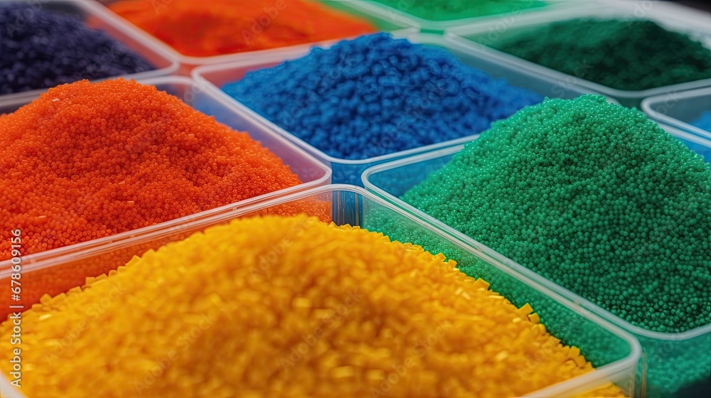 Polymeric dye. Plastic pellets. Colorant for plastics. Pigment in the ...