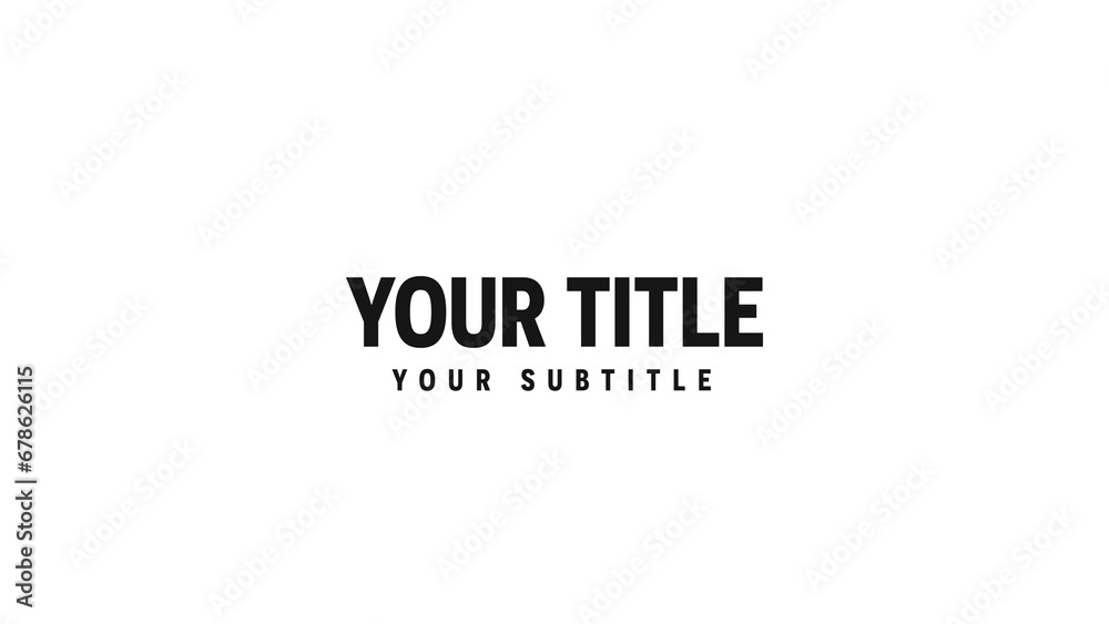 Simple Slide Text Presentation Title Intro Stock Template | Adobe Stock