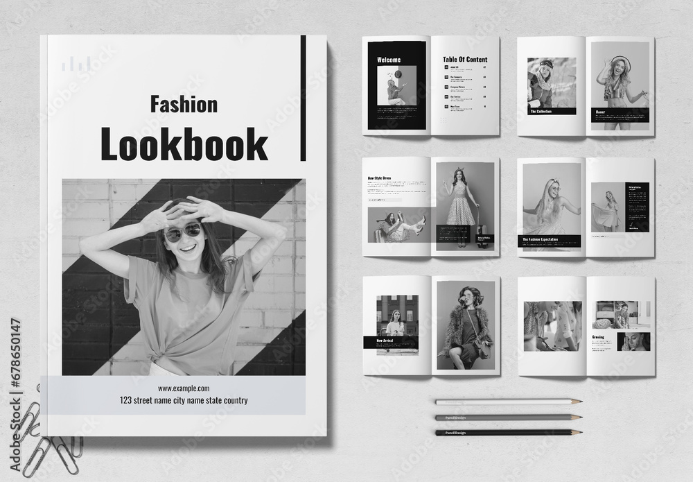 Fashion Lookbook Template Layout Stock Template | Adobe Stock