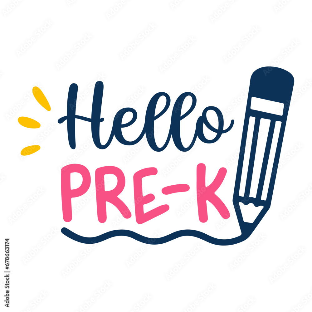 Hello Preschool Svg, Hello Pre-K Svg, Pre-K Png, Preschool Png ...