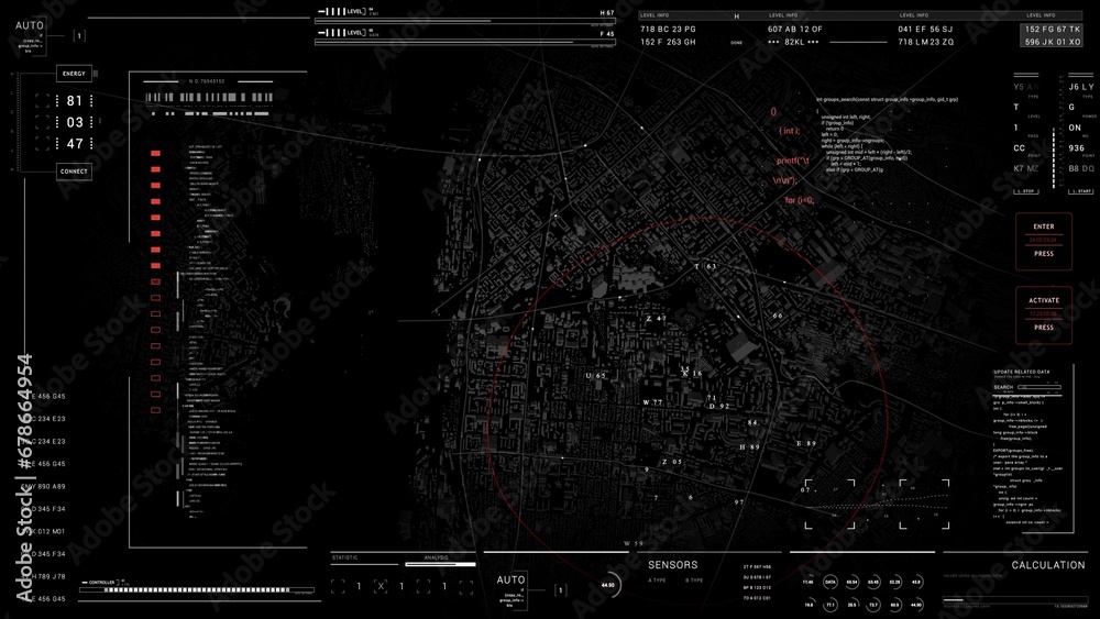 HUD Map satelite UI technological infographic elements.HUD 2GFX ...