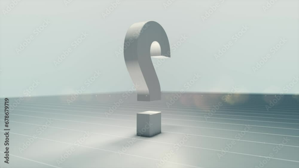 Question Mark Rotation Animation In An Infinitely Bright Environment ...