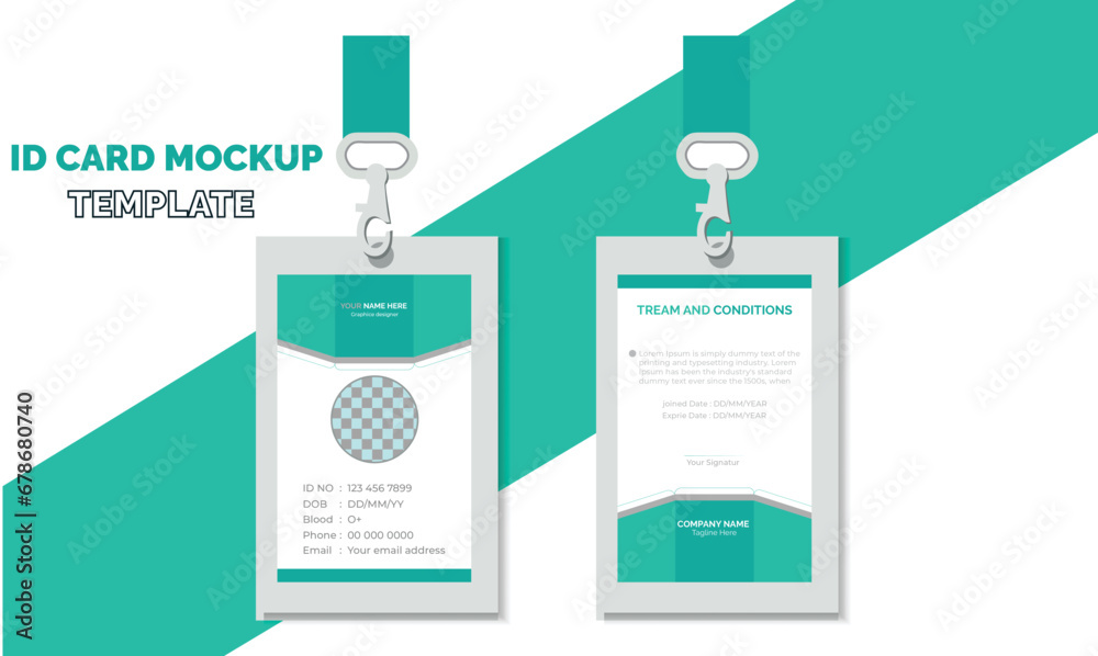 corporate Modern and simple business office id card design. Corporate ...