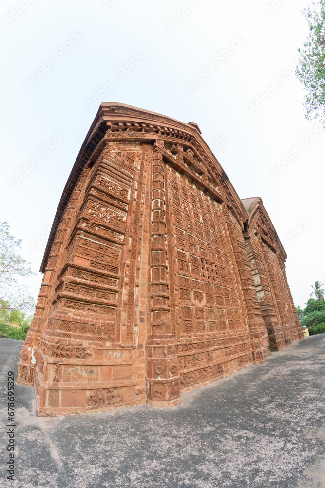 Ornately carved terracotta Hindu temples of Malla Dynasty.Hindu temple ...