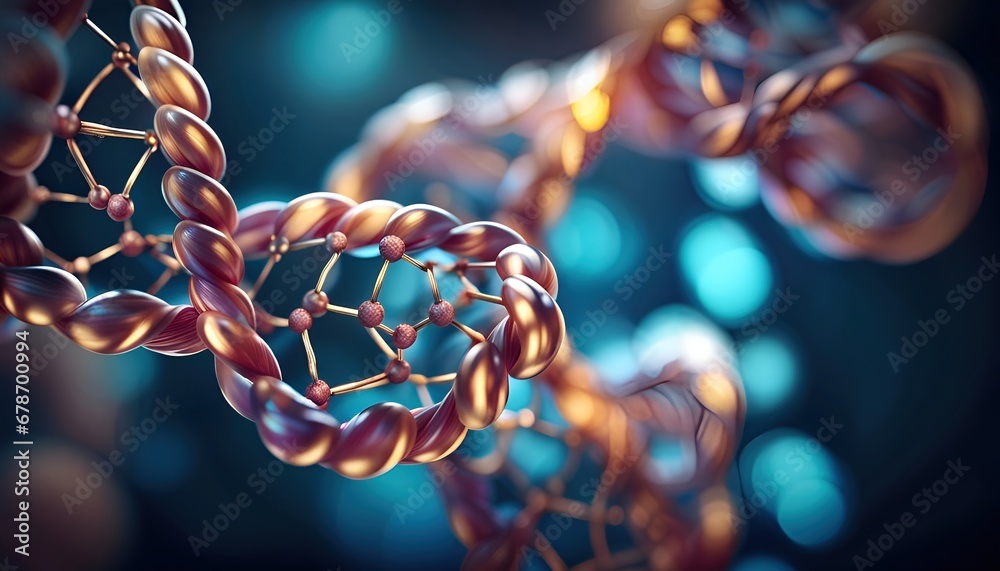 Protein structure or macromolecules consisting of a chain of amino acid ...