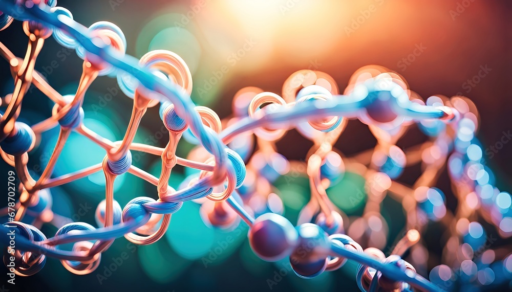 Protein structure or macromolecules consisting of a chain of amino acid ...