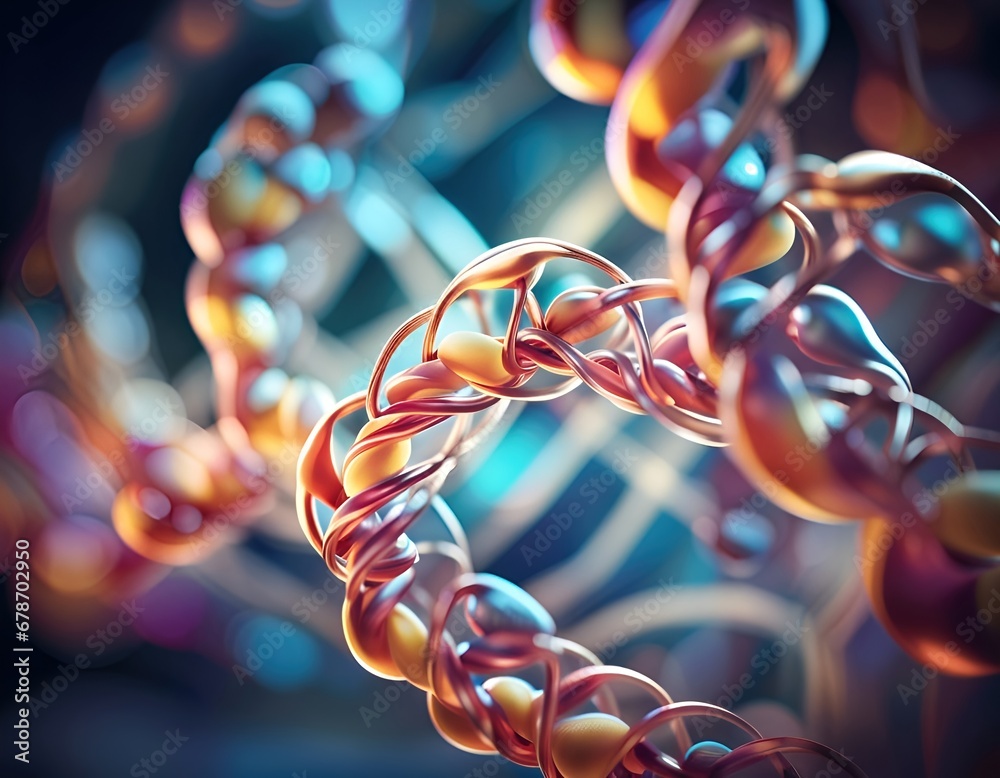 Protein structure or macromolecules consisting of a chain of amino acid ...