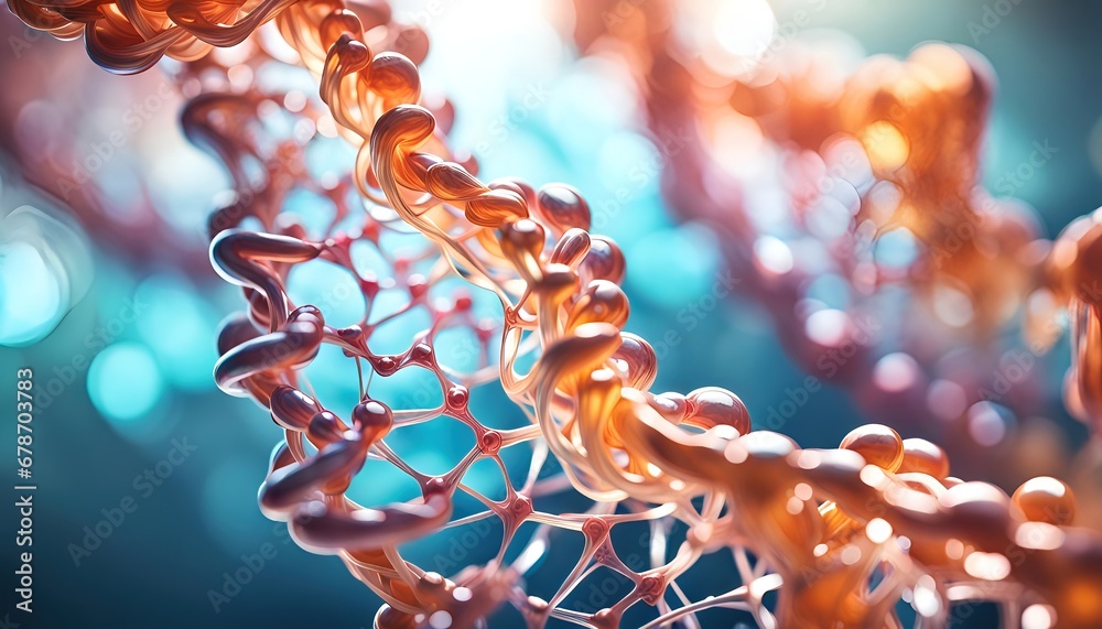 Protein structure or macromolecules consisting of a chain of amino acid ...