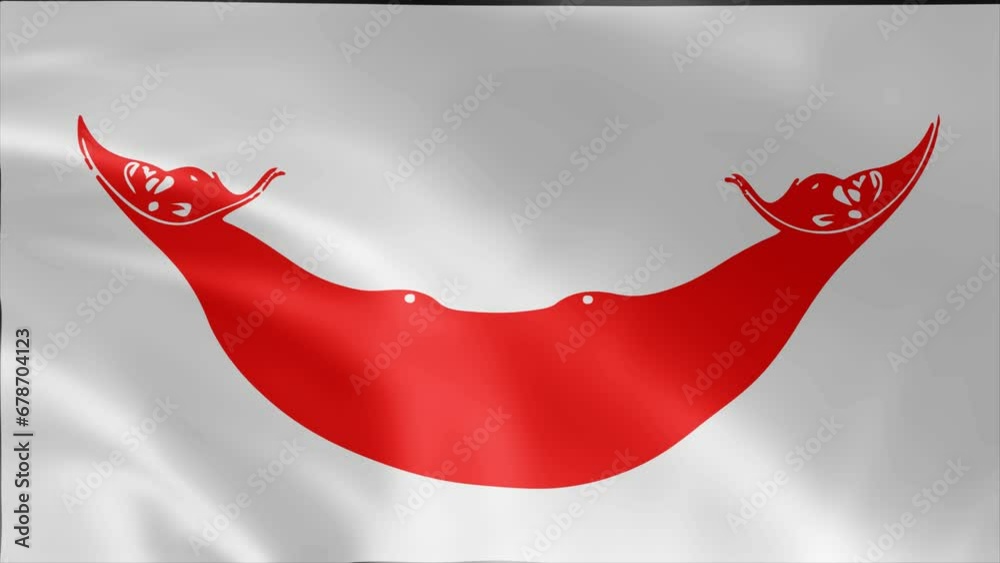 Easter Island flag is waving 3D animation. Easter Island flag waving in ...