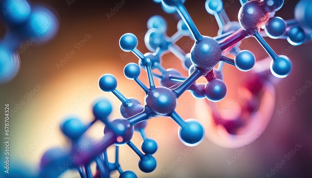 Protein structure or macromolecules consisting of a chain of amino acid ...