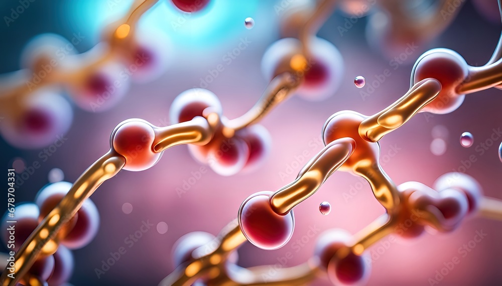 Protein structure or macromolecules consisting of a chain of amino acid ...