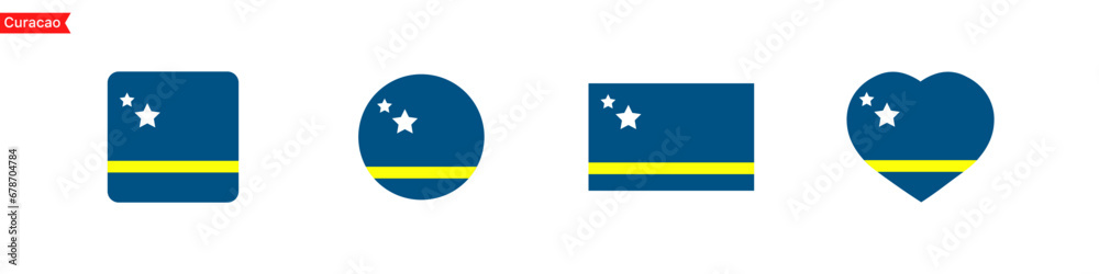 National flag of Curacao. Curacao flag icons for language selection ...