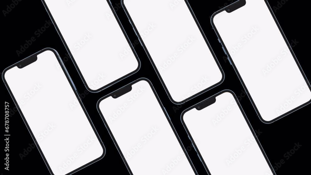 Creative animated smartphone mockup. Template on transparent background ...