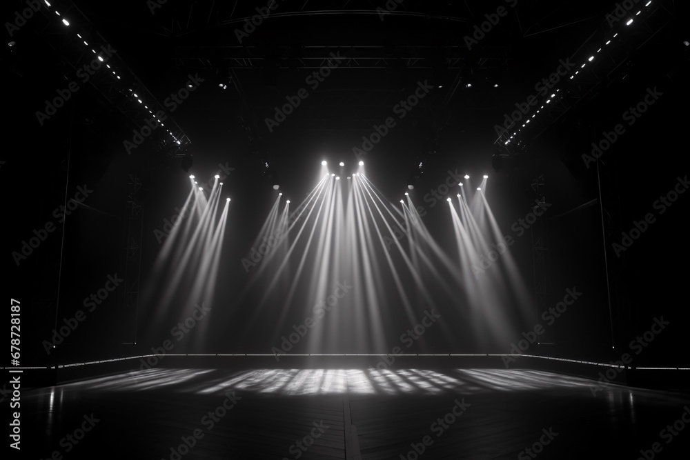 Artistic performances stage light background with spotlight illuminated ...