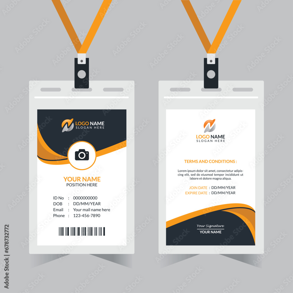 Modern and clean business id card template. professional id card design ...