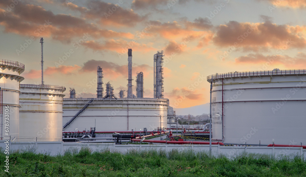Oil and Gas refinery petrochemical plant industrial with oil and gas ...