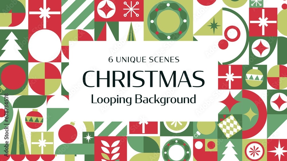 Christmas Backgrounds Animated Loops Stock Template | Adobe Stock