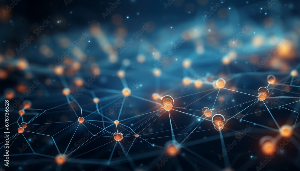 Abstract Quantum Computing System with Cyber Network Grid, Connected ...