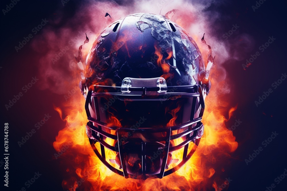 Epic Helmet Burst: Dive into the Explosive Display of an American ...