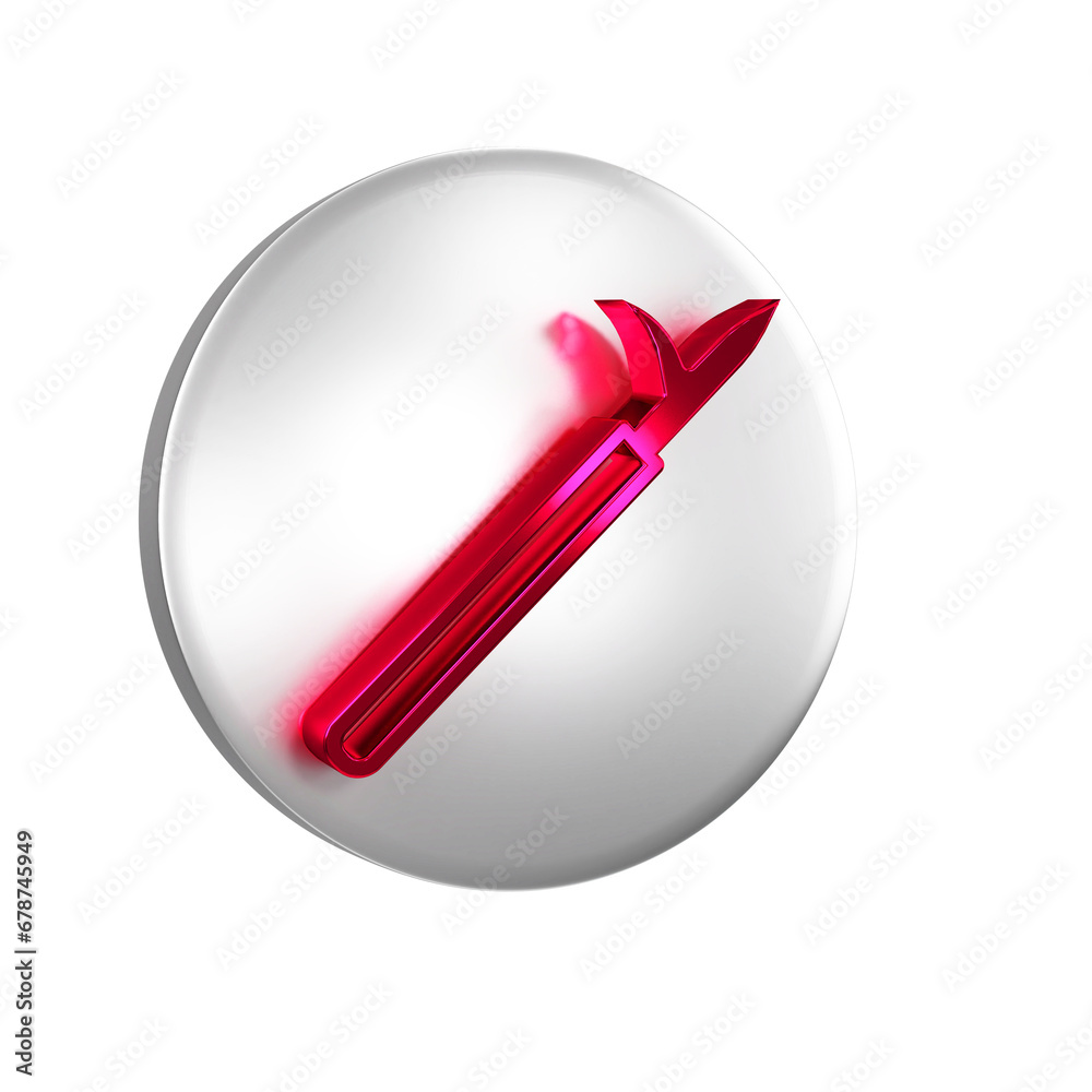 Red Metal pike pole with wooden handle icon isolated on transparent ...