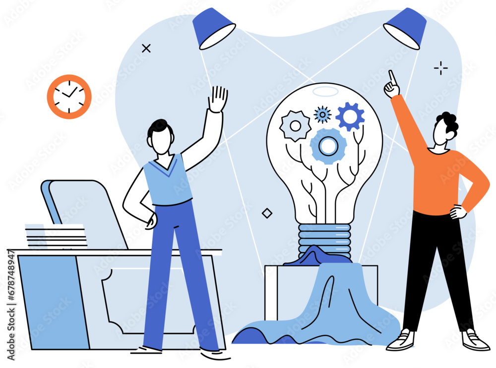 Working together. Vector illustration. Social connections and ...